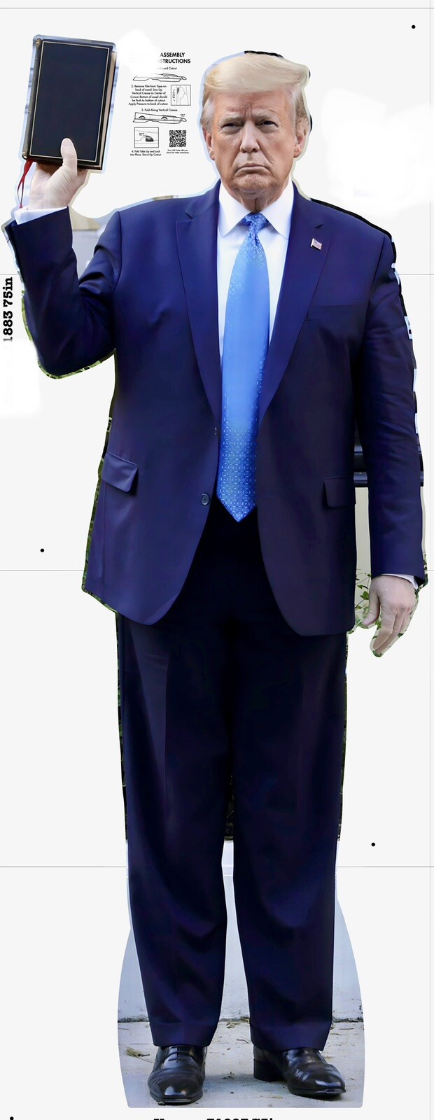 Donald Trump Holding Bible Life Size Cardboard Cutout Free Ship MAGA | eBay