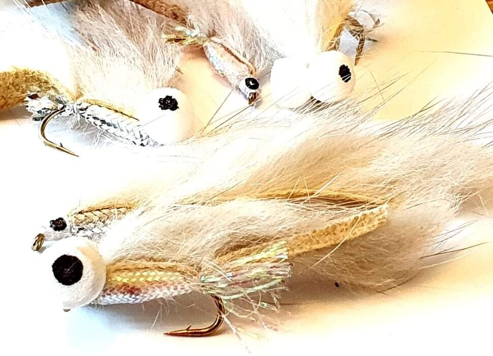 8 Mixed GREY Minkies and Minkie Boobys Trout Flies by Iain Barr WCC Fly ...