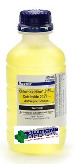 Baxter Steripour Chlorhexidine .015% Cetrimide .15% Sterile Aqueous ...