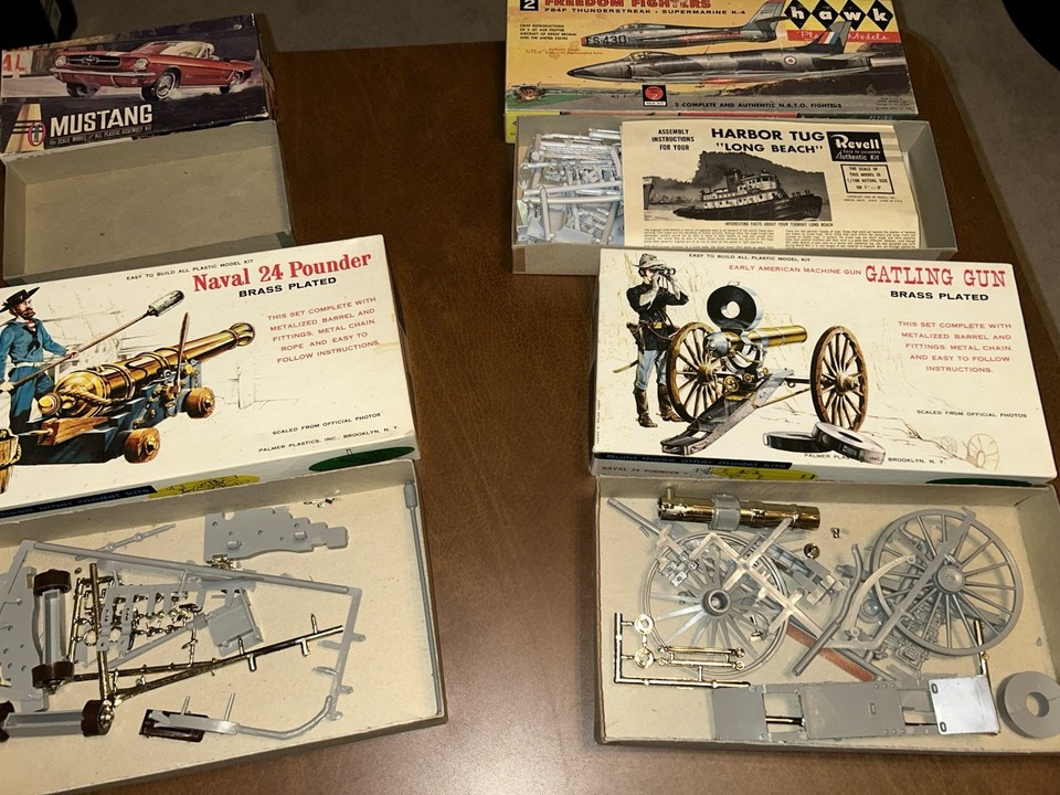 Vintage Model Kit Boxes with Parts (6 Model Kit Boxes) | eBay