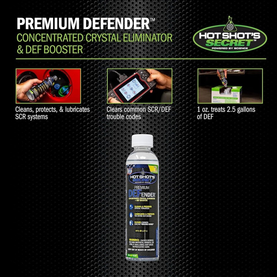 Hot Shot’s Secret Defender DEF Booster Additive – Diesel DEF Treatment ...