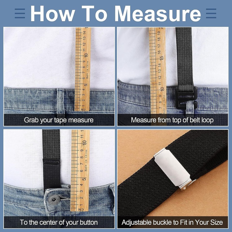 2 Pcs Hidden Suspenders for Men under the Shirt Suspenders Invisible ...