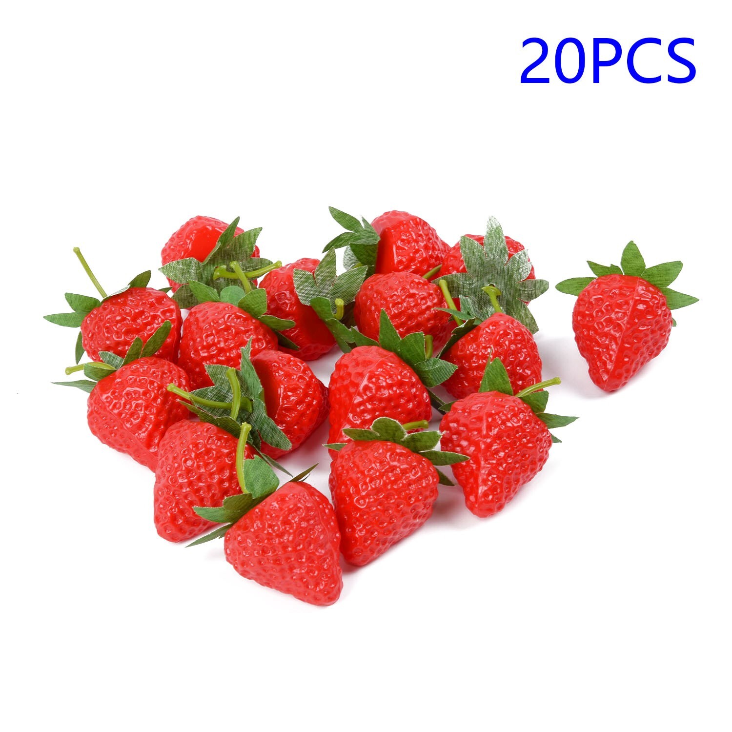 20x Red Artificial Strawberry Fake Fruit Mini Faux Food Party Kitchen ...