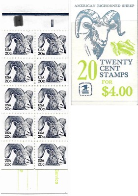 [OOS] US #BK242 MNH Booklet 1982 Bighorn Sheep Ovis canadensis [Plate ...