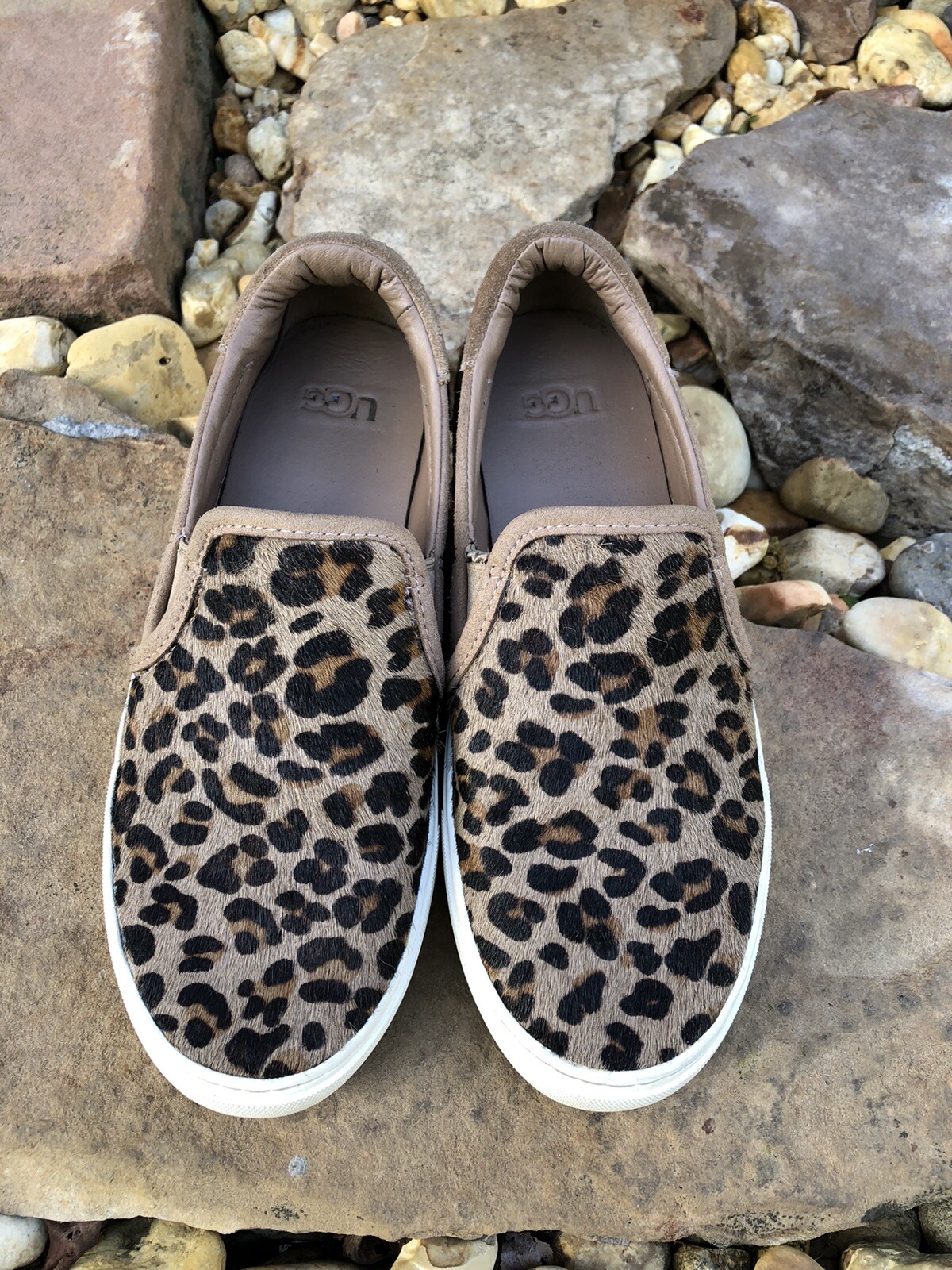 Ugg Jass Exotic Sneakers Shoes Brown Leopard Print Sl… - Gem