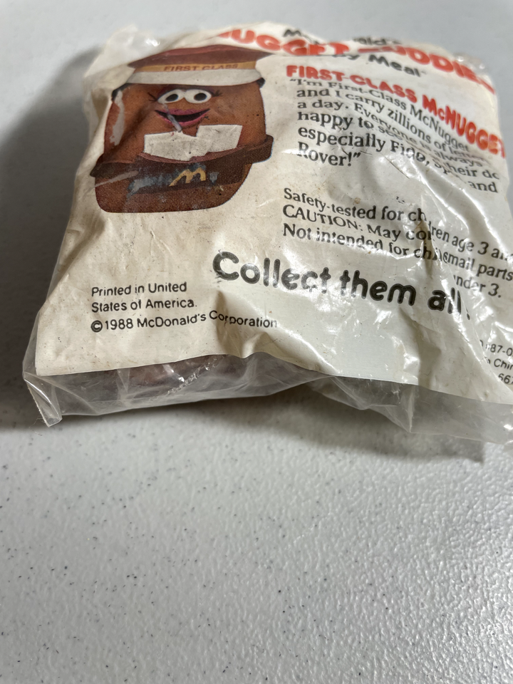 New NUGGET BUDDIES McDonalds 1988 First Class McNugget HAPPY MEAL TOY ...