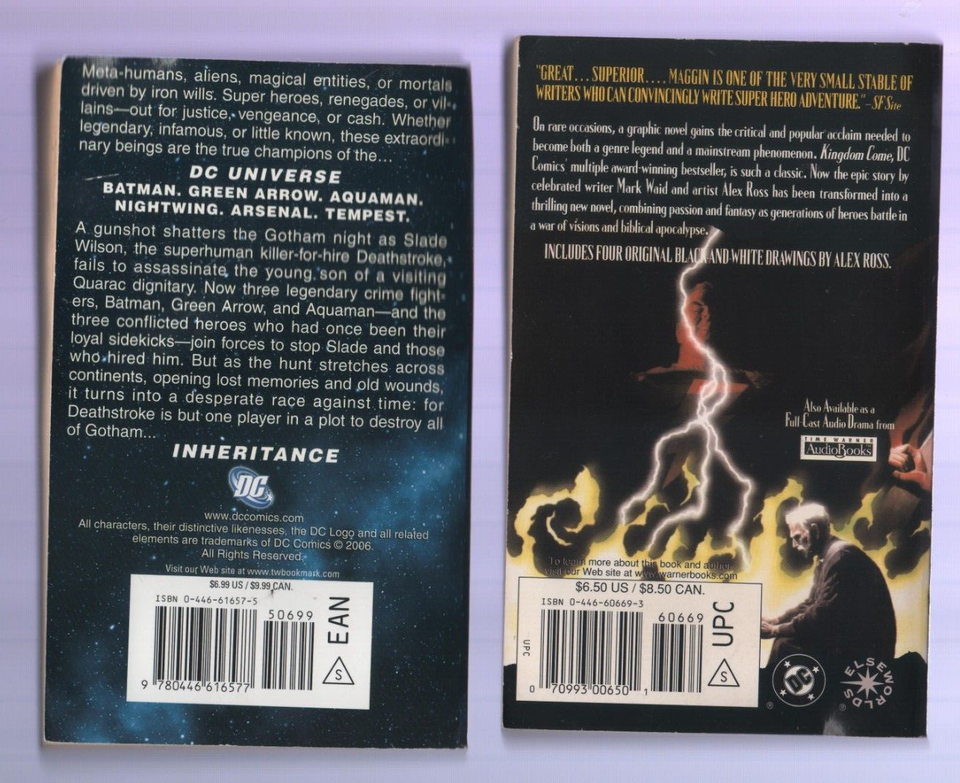 DC Novels - DC Universe Inheritance & Kingdon Come PB Lot of Two | eBay