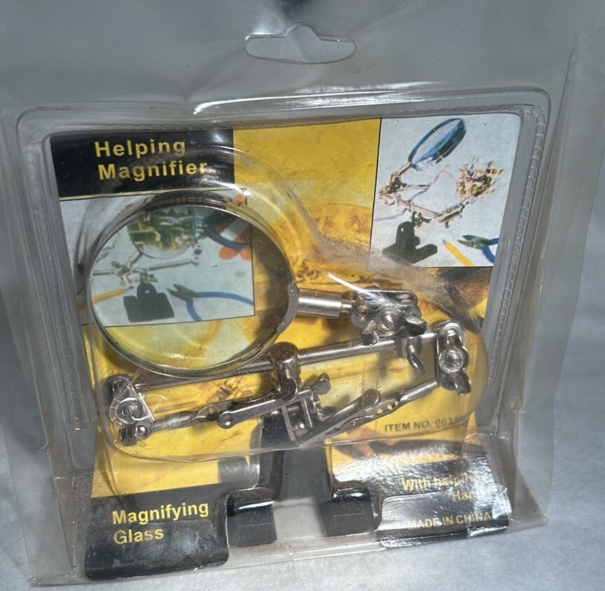 Unopened HELPING HANDS Magnifier MAGNIFYING GLASS in Package HARBOR ...