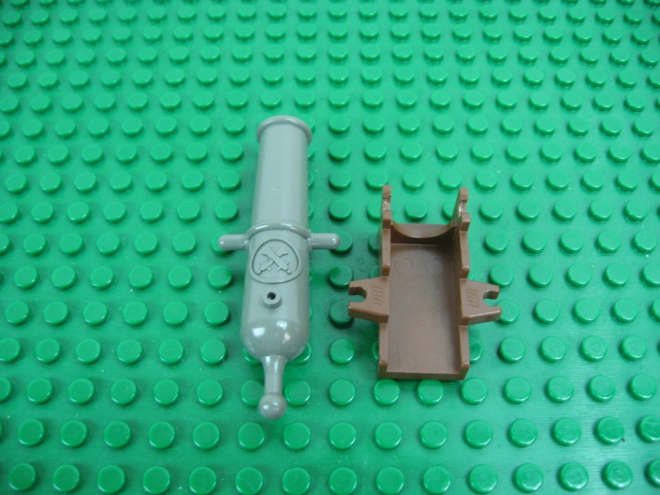 LEGO Old Dark Gray Cannon Weapon Non Shooting w/Old Brown Base #2527 ...