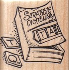 Scrabble Dictionary 2 1/2 x 2 1/4" Rubber Stamp, Object Stamp, Games ...
