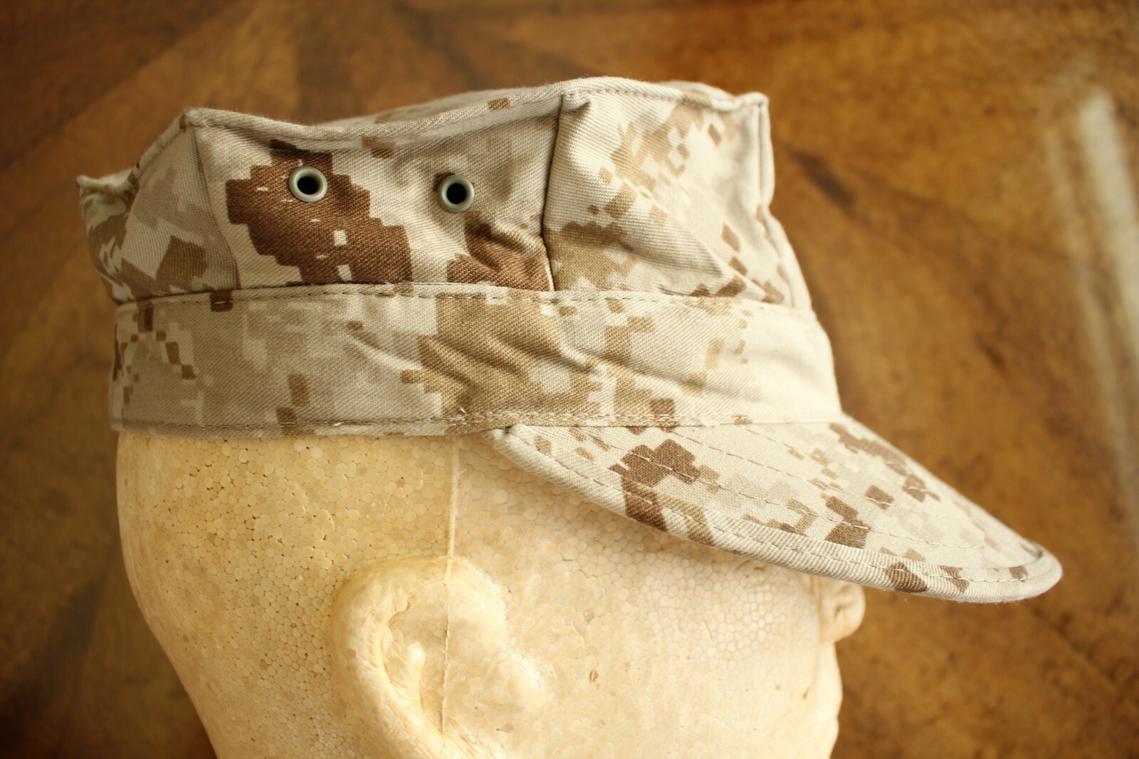 USMC USN FLEET MARINE CORPS DESERT TAN MARPAT CAMO 8 POINT COVER HAT ...