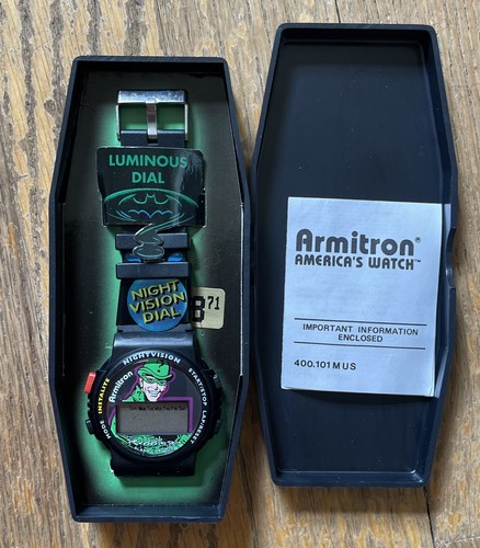Batman The Riddler Amitron Collectible Watch Vintage Instalight Night ...