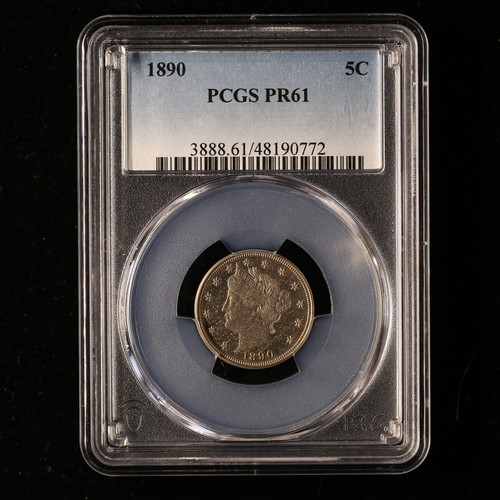 1890 PROOF LIBERTY NICKEL PR61 UNCIRCULATED BU PCGS CERTIFIED PRETTY ...