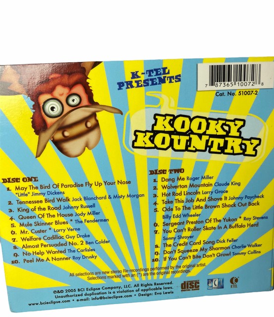 Kooky Kountry: 2 CD Set by Various Artists (CD, Dec-2005, 2 Discs, K ...