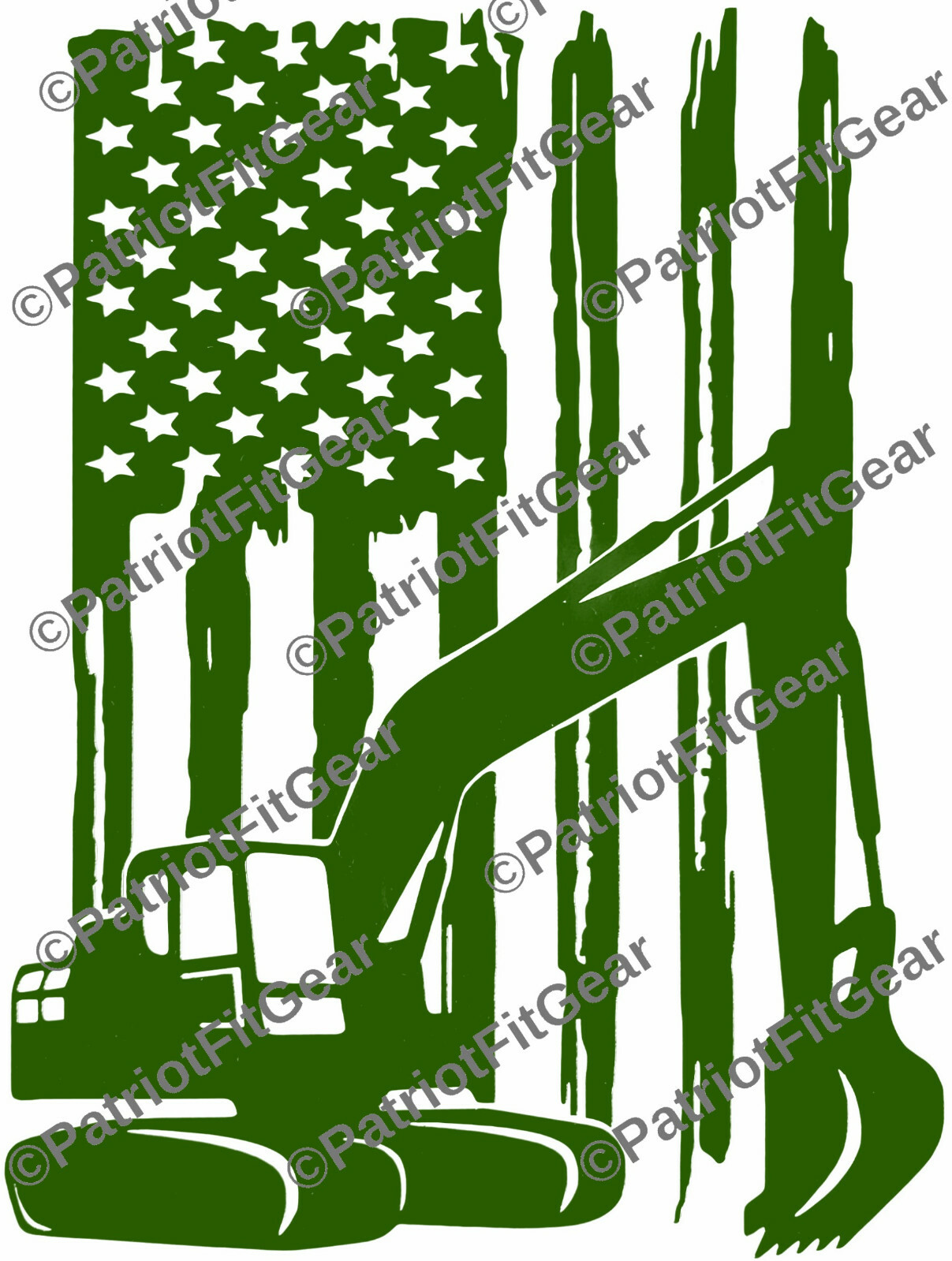 Heavy Equipment Operator,American Flag,Excavator,Dozer,Sticker,Vinyl ...