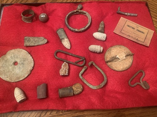Civil War Dug Lot & CS Friction Primer Label - Neat Original Lot ...