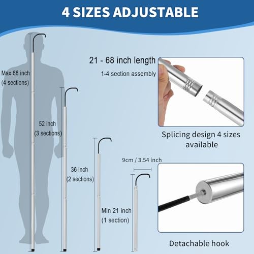 Pool Retrieval Hook for All Robotic Pool Cleaner 68" with Adjustable ...