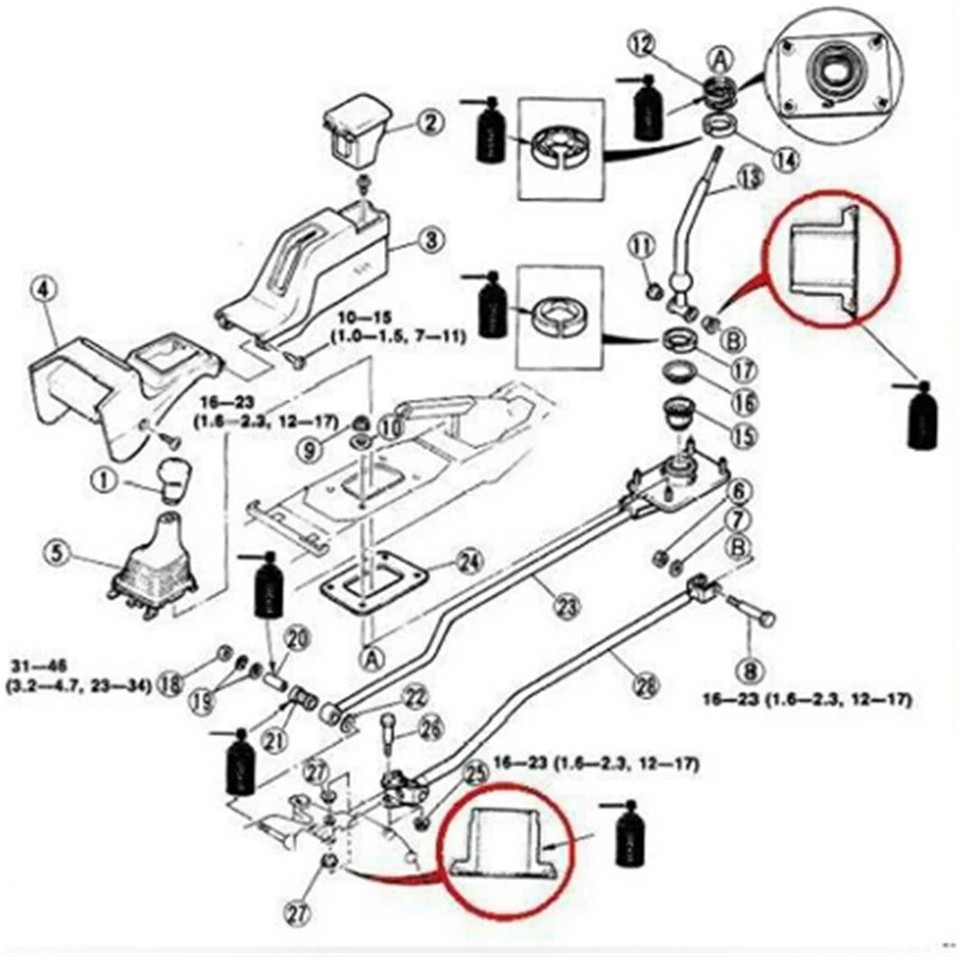 5X Shift Lever Bush Manual Shifter Bushing For Mazda 2 323 626 MX-3 MX ...