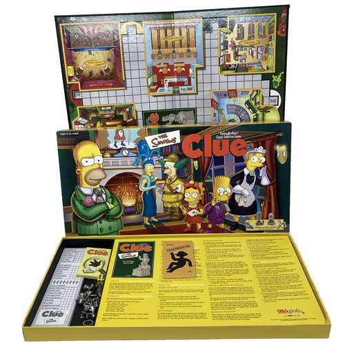 The Simpsons Clue Board Game First Edition 2000 Pewter Figures Complete ...