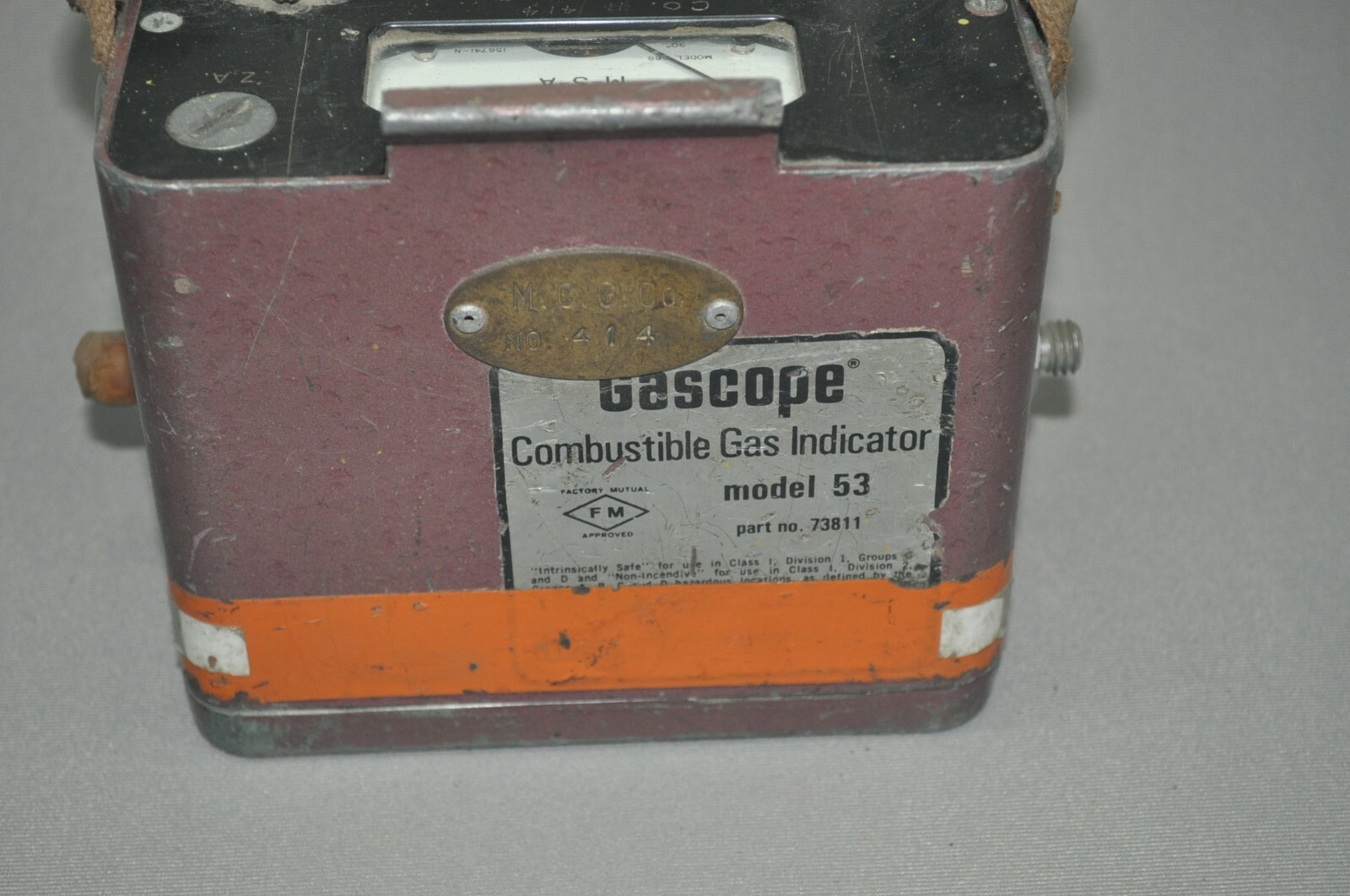 VINTAGE MSA GASCOPE MODEL 53 FULL RANGE COMBUSTIBLE GAS INDICATOR MINE ...