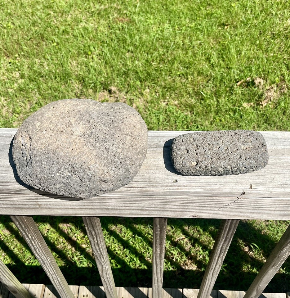 Ancient Native American Artifacts Stone Mortar & Pestle Mano Y Metate ...