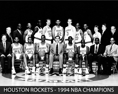 HOUSTON ROCKETS - 1994 NBA CHAMPIONS, 8x10 B&W Team Photo | eBay