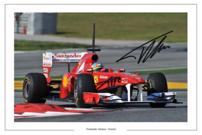 FERNANDO ALONSO Signed Autograph PHOTO Fan Gift Print FORMULA ONE F1 ...