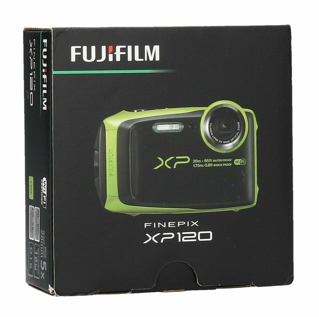 Fujifilm FinePix XP120 Digital Camera - Black/Lime Green for sale ...