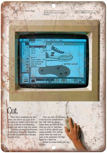 Apple Computer CUT Manual Ad RARE Vintage Reproduction Metal Sign D93 ...
