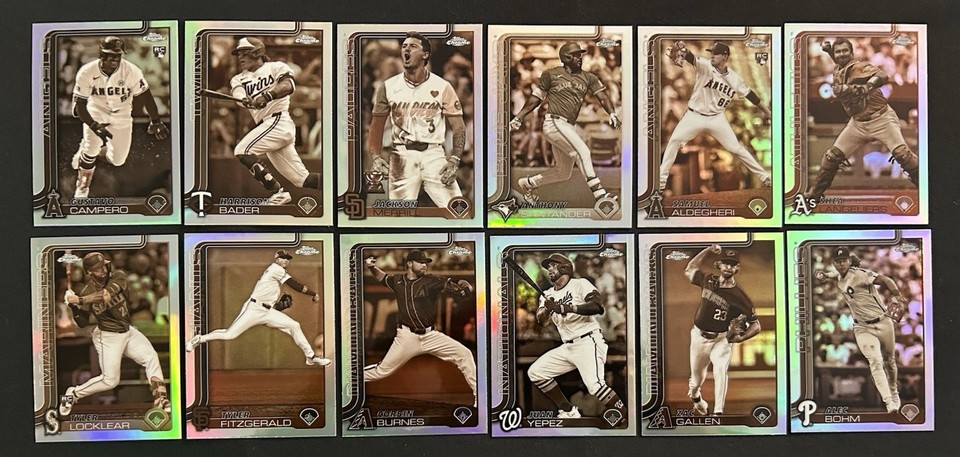 2025 Topps Chrome Baseball Inserts Lot! 155 Total Cards No Duplicates ...