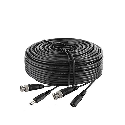 15ft 15 ft BNC CCTV Video Power Cable for CCD Security Camera DVR Wire ...