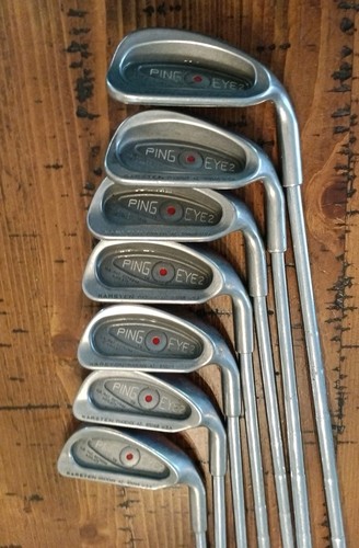 Ping Eye 2 Red Dot 3 To PW (Missing 5 Iron) Iron Set Steel Shafts Golf ...