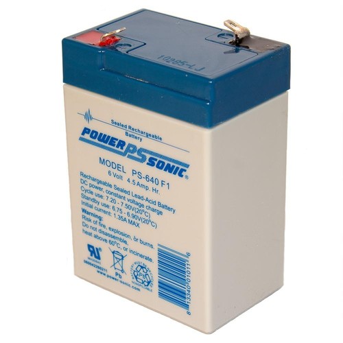 Power-Sonic PS-640F15189-6V 4.5AH SLA Battery Replacement for ...