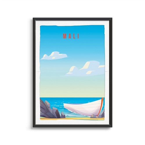 Mali Travel Illustration Poster Premium Quality Choose your Size | eBay ...