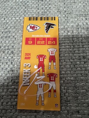 Nazeeh Johnson Signed Autograph Acrylic Commemorative Week 3 Ticket ...