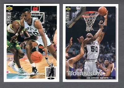 (2) UPPER DECK COLLECTOR'S CHOICE DAVID ROBINSON CARD LOT **NM-MT** SAN ...