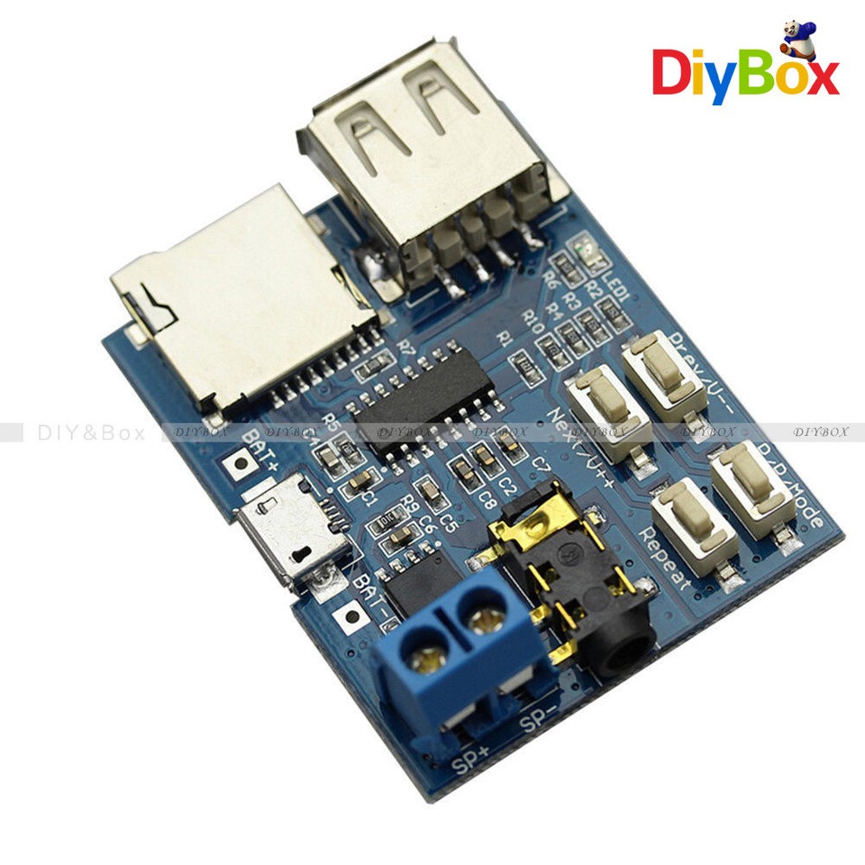 MP3 Decoder Board USB/TF/ Reader IR Remote Bluetooth/FM Car Audio Board ...