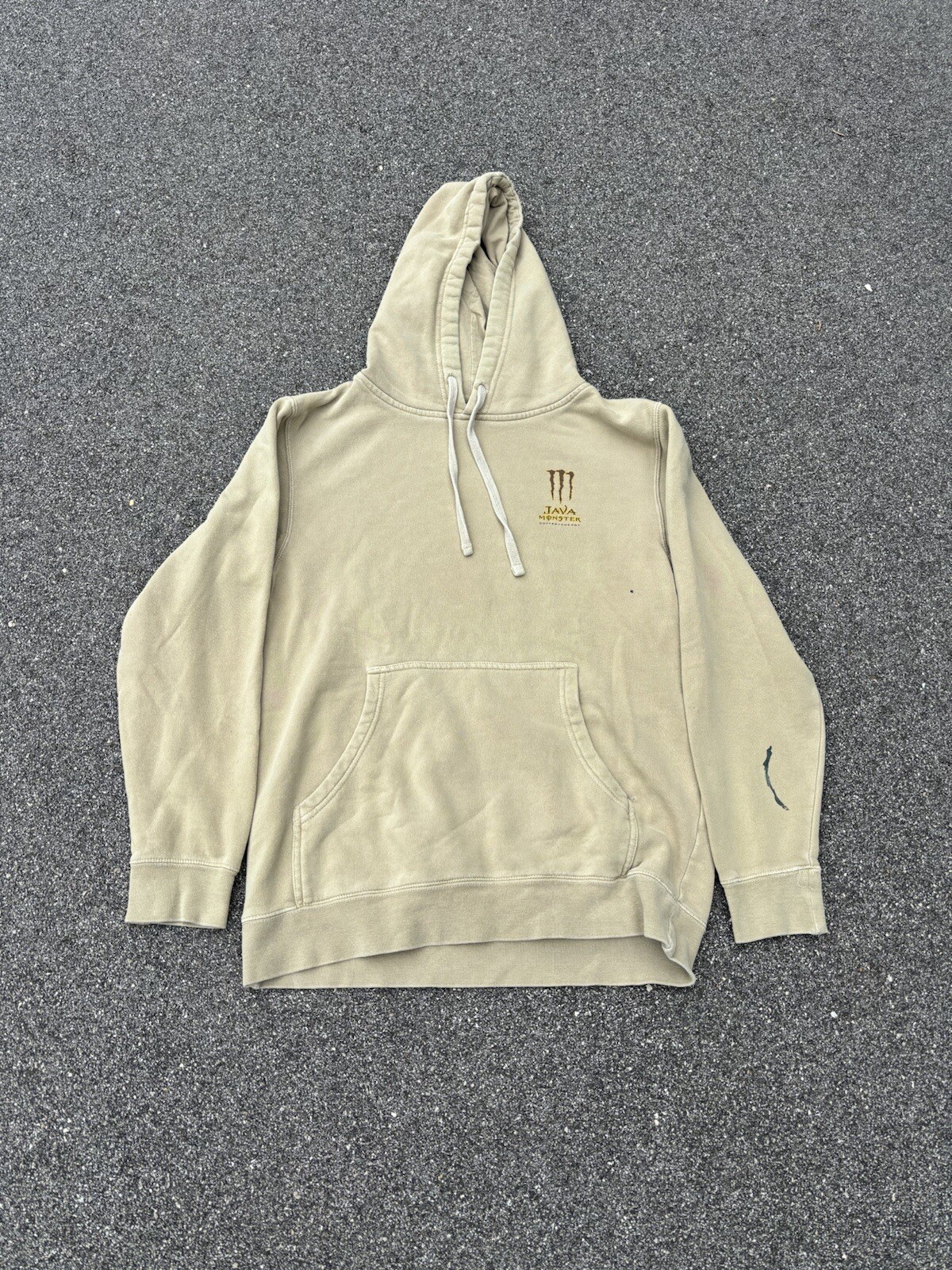 JAVA Monster Energy hoodie size S tan/brown licensed - Gem