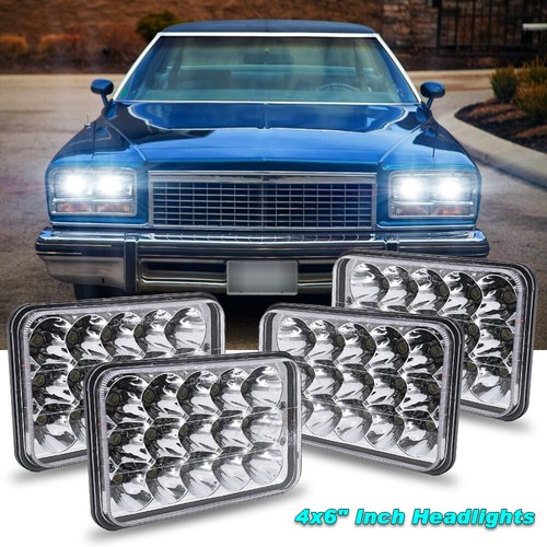 4PCS 4x6\" Inch LED Headlights Hi/Lo Sealed Beam FOR Chevrolet Caprice ...