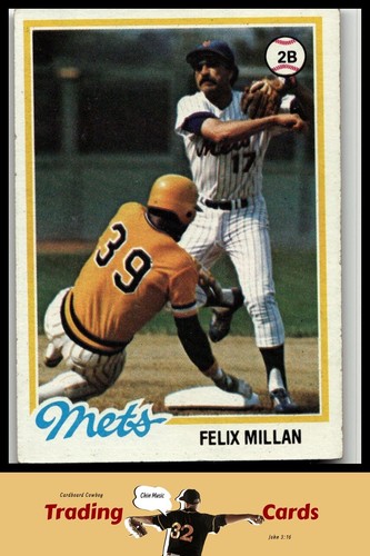 1978 Topps #505 Felix Millan New York Mets Baseball Card VG/EX | eBay