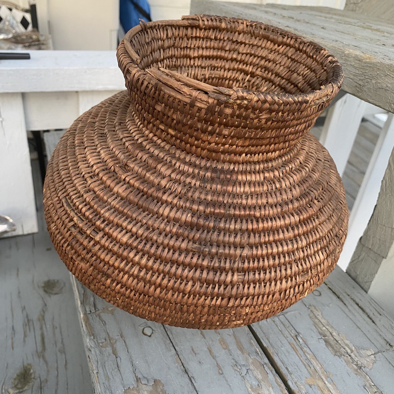 Native American Apache Jicarilla Basket - Antique Western Indian Craft ...