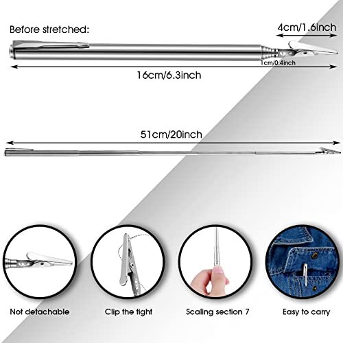 4 Pieces Telescoping Alligator Clip Roach Clip Extendable Bracelet ...