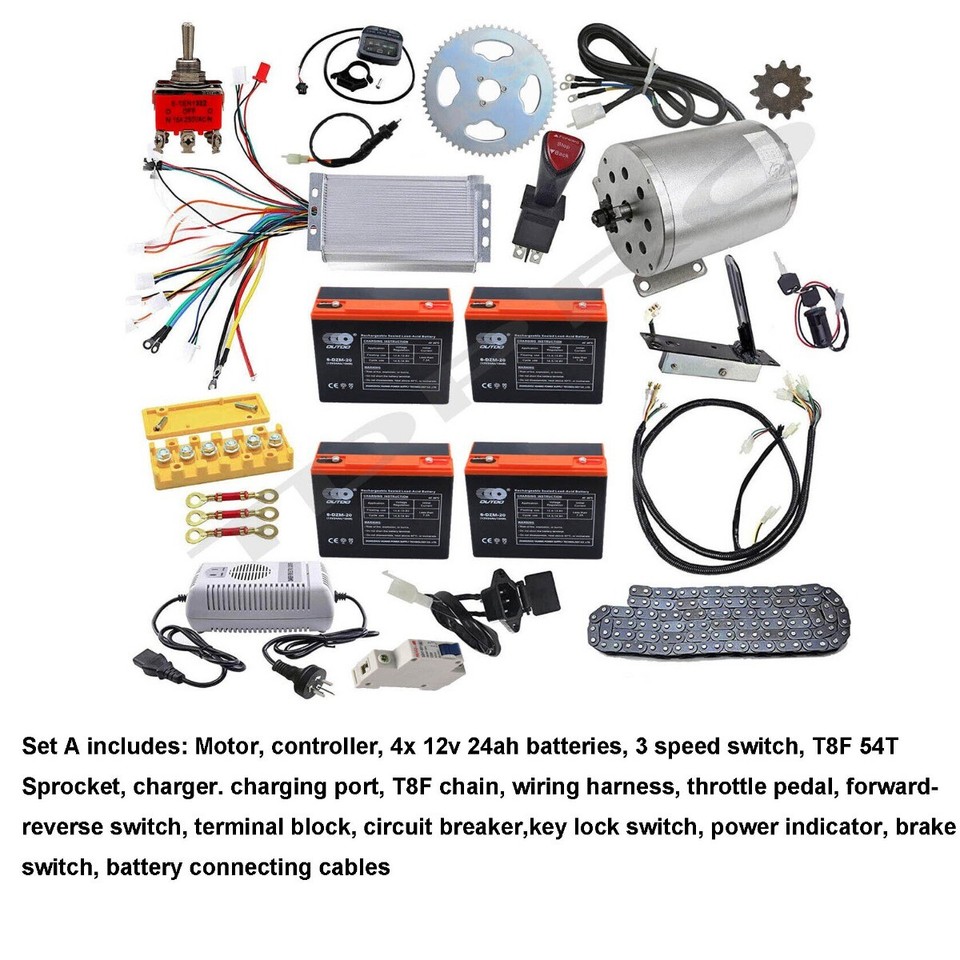 48V 1800W Brushless Motor Kit For Electric Scooter Go Kart ATV Razor ...