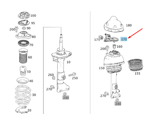 10-18 Mercedes-Benz Suspension Bracket OEM 2123230040 for sale online ...