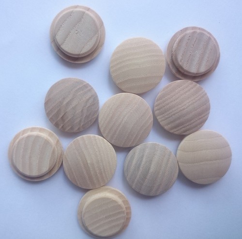 SOLID WOOD Cover Caps for 20mm HOLE Press fit in BEECH PINE ASH OAK ...