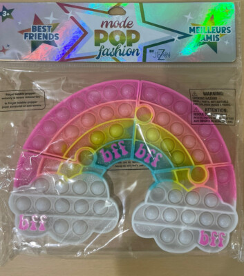 BFF Rainbow Sparkle Pull Apart Popper/ Fidget Sensory Toy Pastel ...