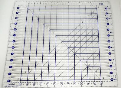 Quilting Ruler Quiltcut Strip Savvy square up slotted quilting ruler ...