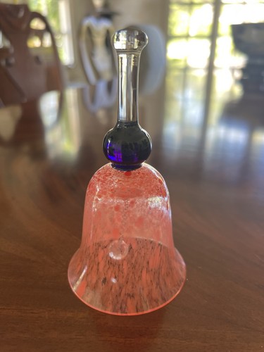 Murano Small Bell Red & Blue With Crystal Knocker | eBay