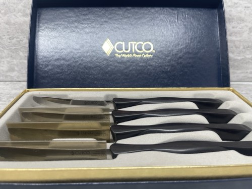 Cutco Knife Set of 4 1865 Black 1759 Table Knives Boxed | eBay