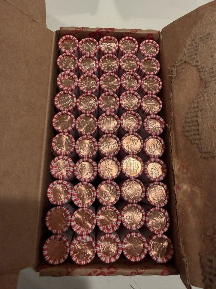 2020 P Philadelphia Mint Lincoln Uncirculated Penny Cent Box - 50 Rolls ...